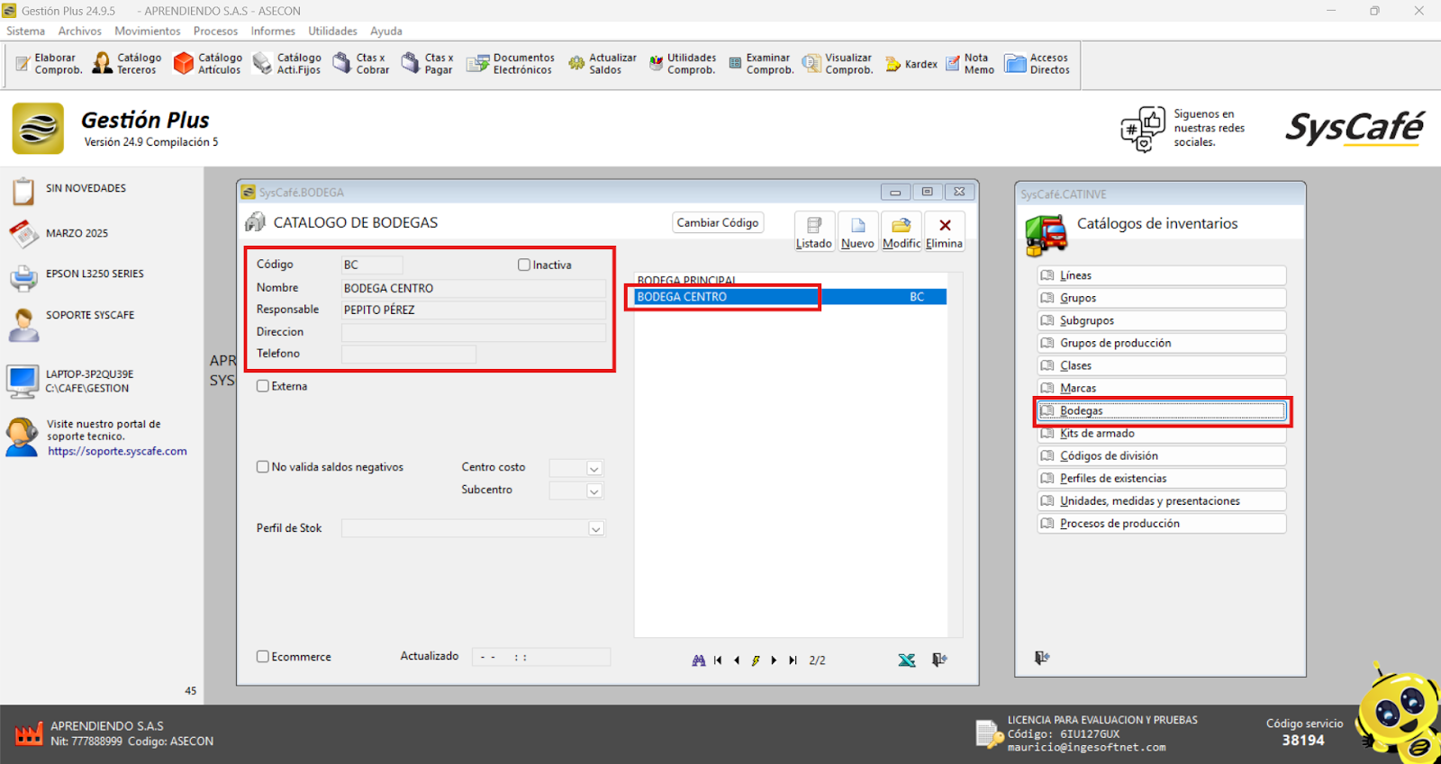 Manual de procesos contables del programa SYSCAFÉ | Ingesoftnet